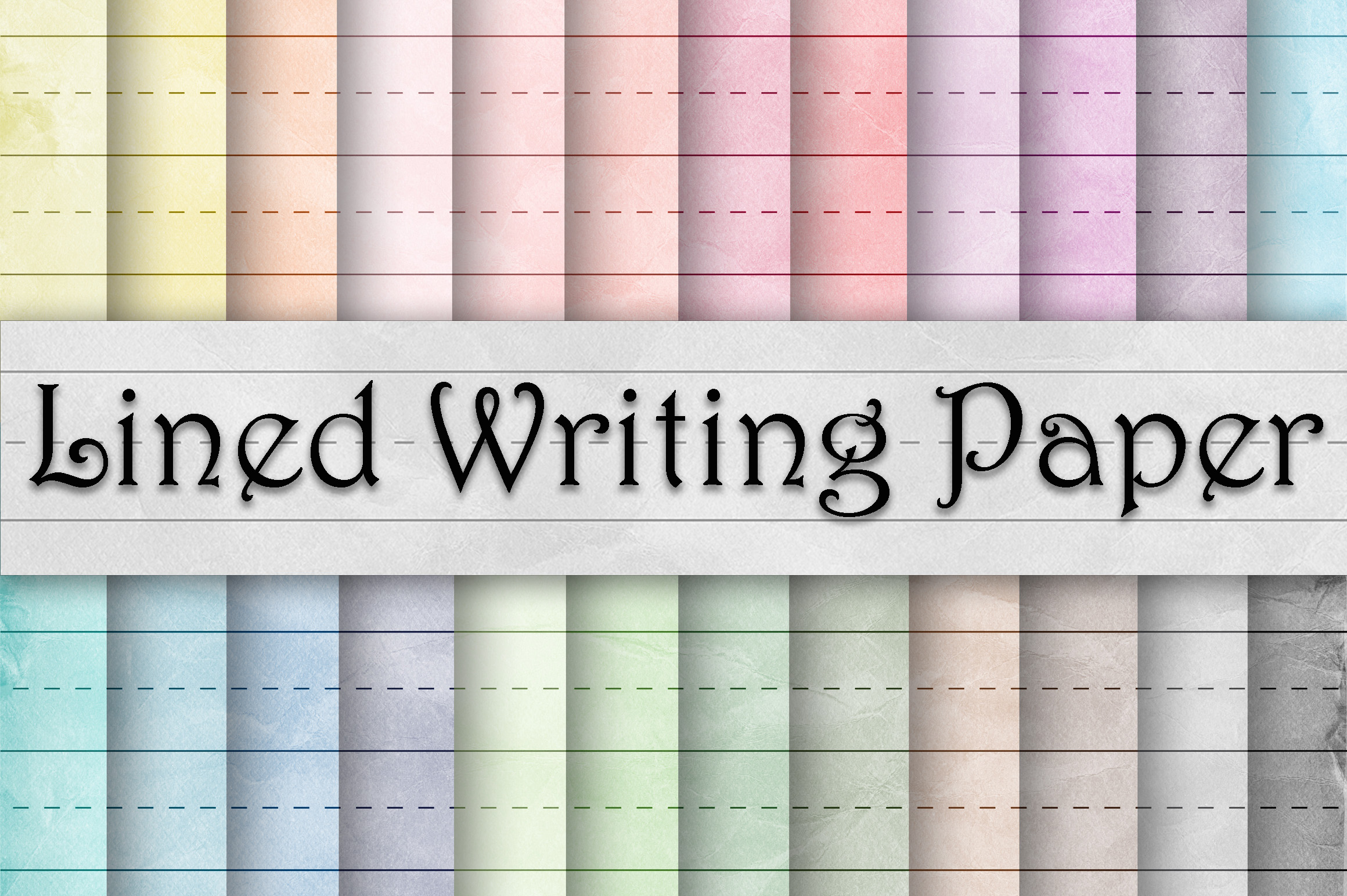 Lined Writing Paper Digital Paper Graphic by oldmarketdesigns ...