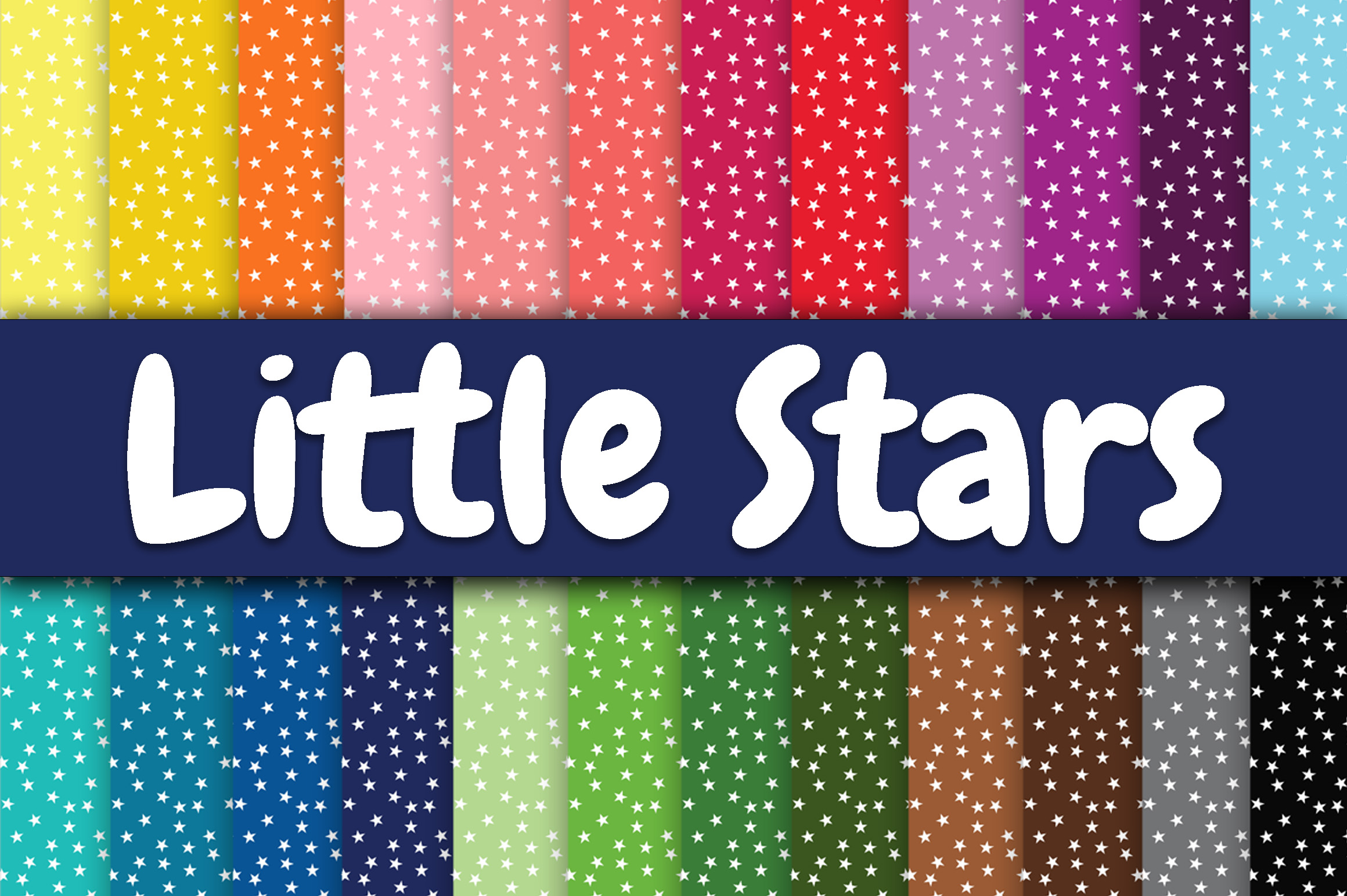 Little Stars Digital Paper Graphic by oldmarketdesigns · Creative Fabrica