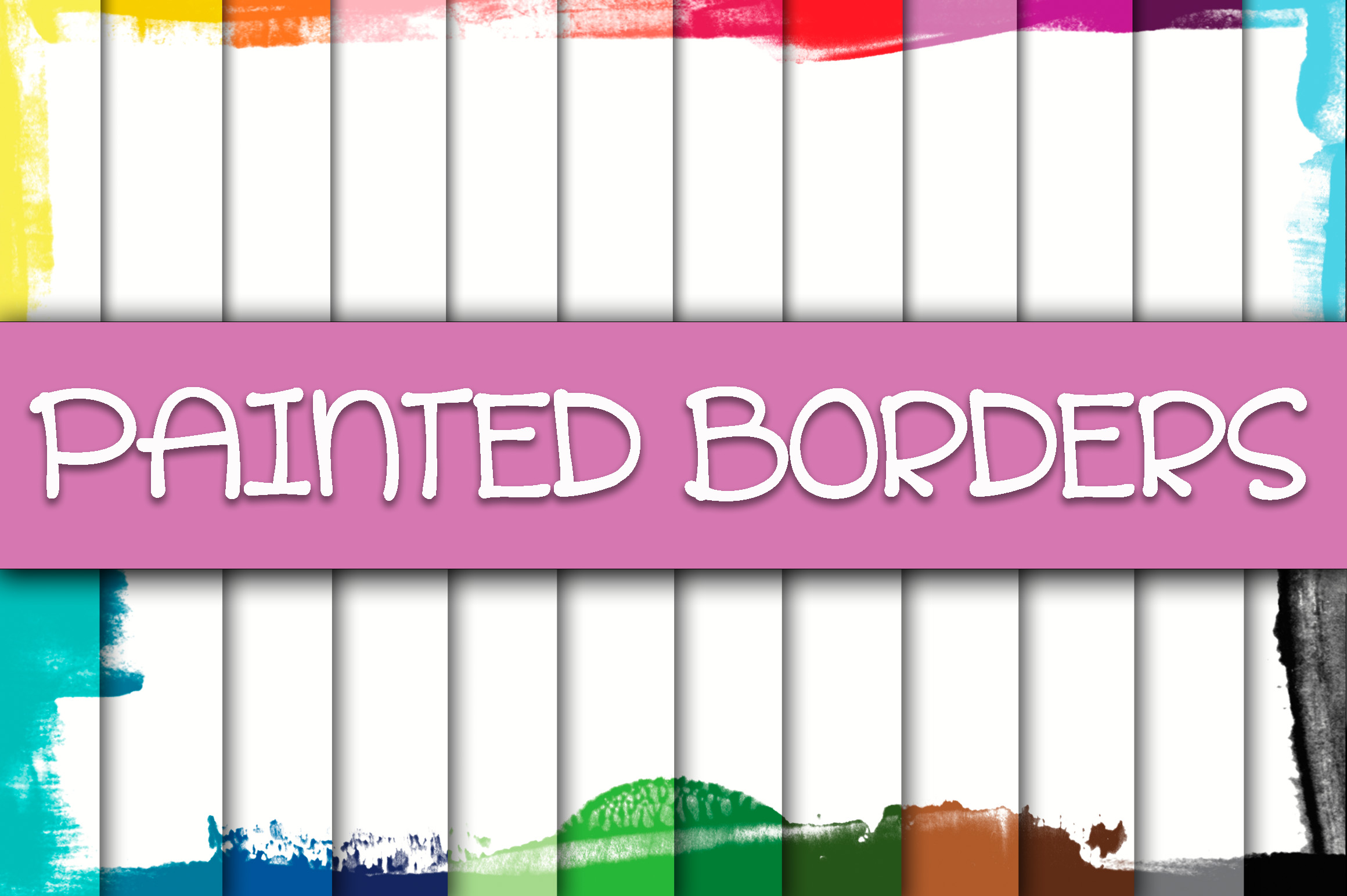 Painted Borders Digital Paper Graphic by oldmarketdesigns · Creative ...