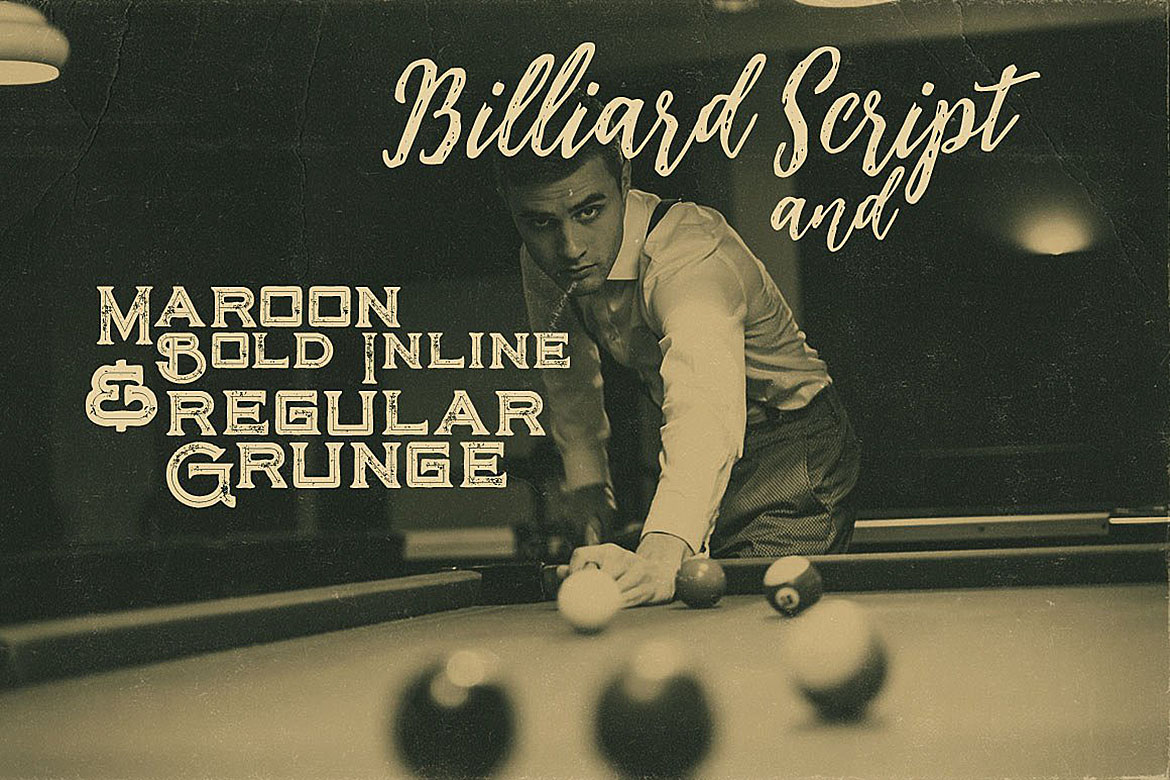 Billiard Font Duo Font by JumboDesign · Creative Fabrica