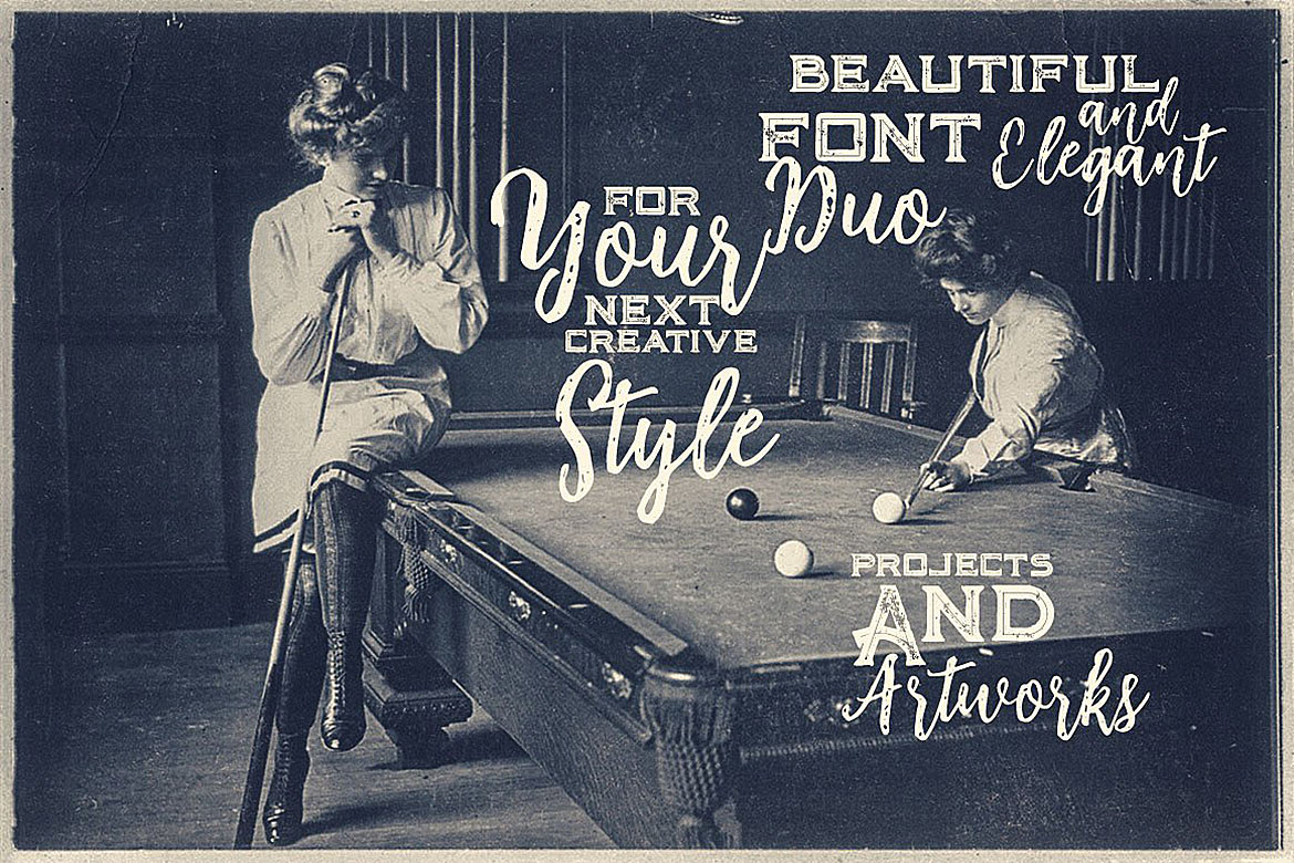 Billiard Font Duo Font by JumboDesign · Creative Fabrica