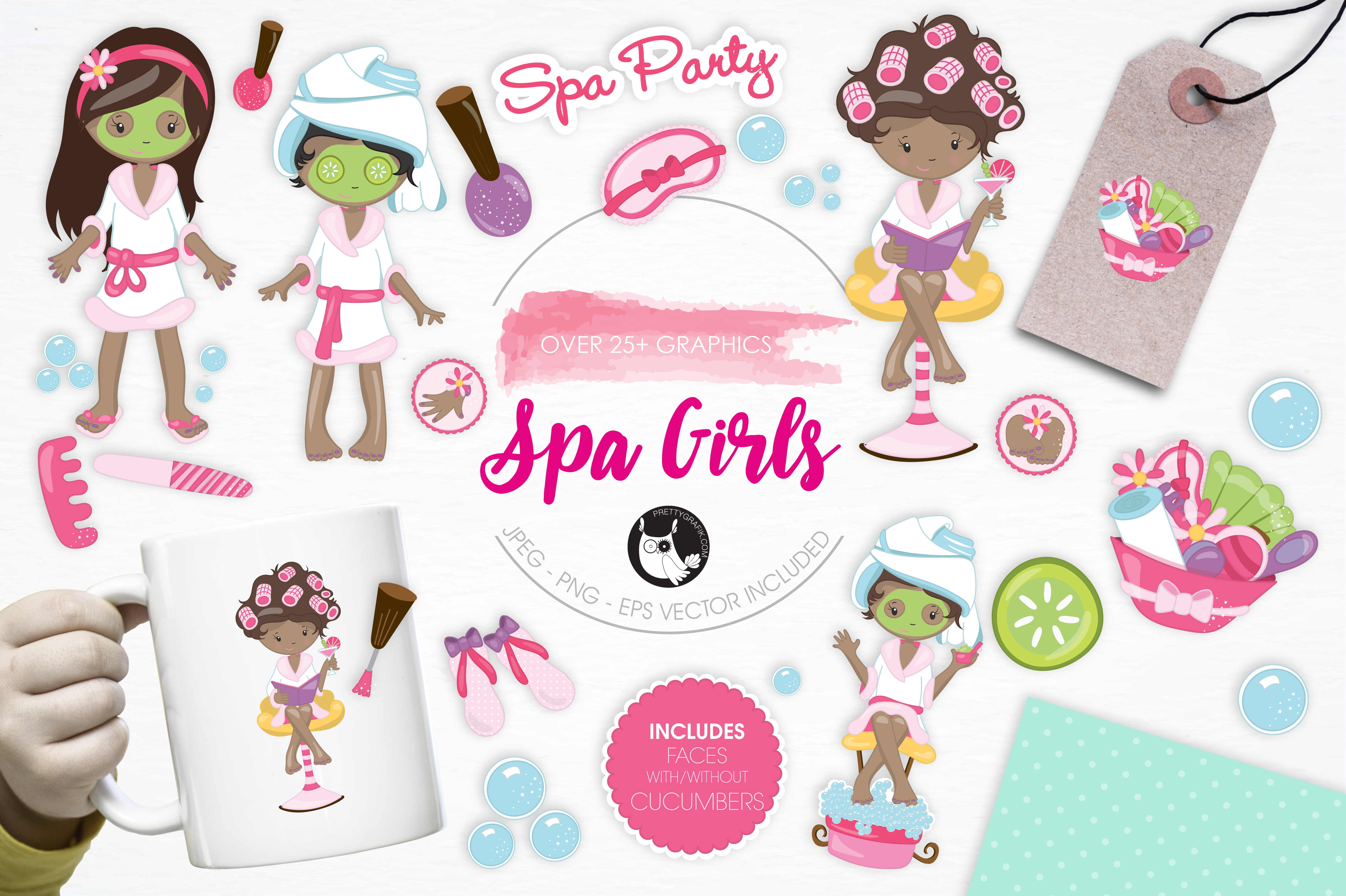 +25 Spa Girls Graphic by Prettygrafik · Creative Fabrica