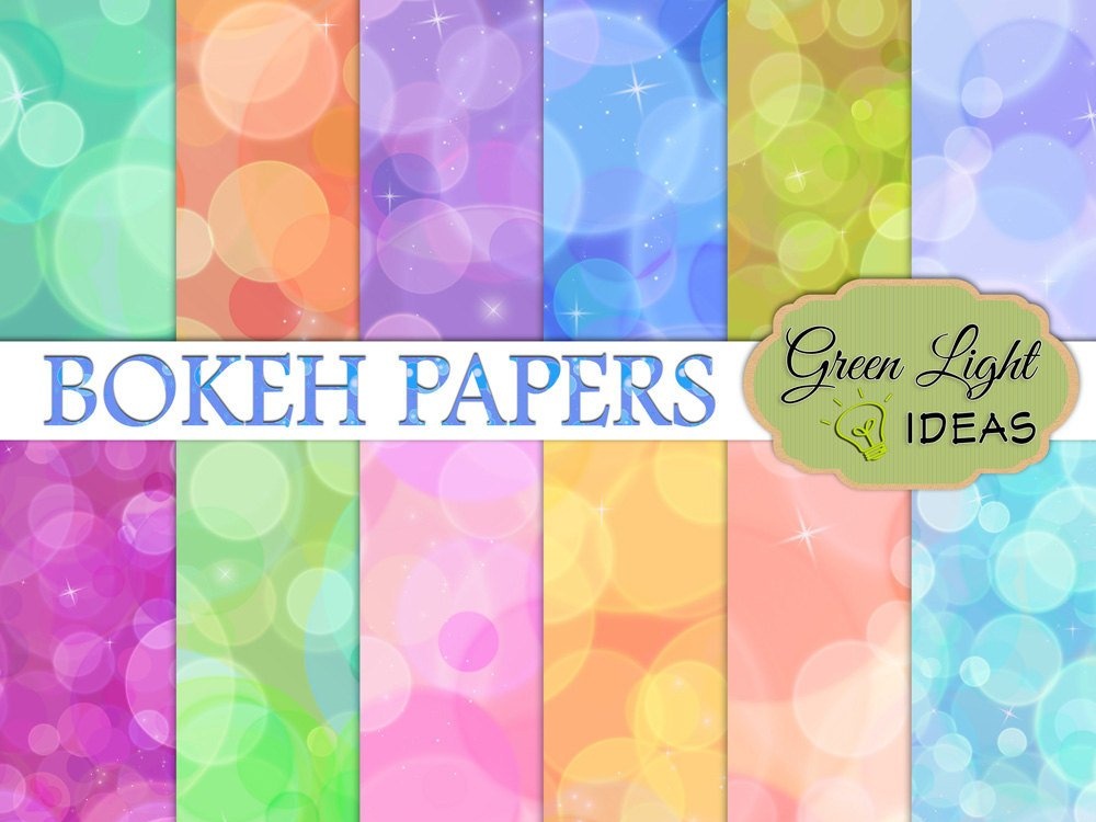 Rainbow Bokeh Digital Papers Graphic by GreenLightIdeas · Creative Fabrica
