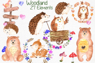 Watercolor Forest Animals Clipart Graphic by vivastarkids · Creative ...