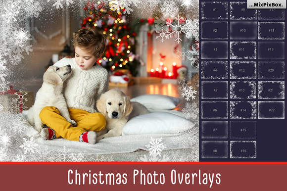 20 Christmas Photo Overlays Graphic by MixPixBox · Creative Fabrica