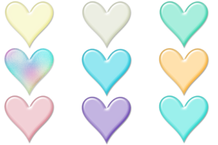 Pastel Gloss Heart Gráfico por Magnolia Blooms · Creative Fabrica