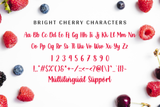 Bright Cherry Fuente por Sibelumpagi Studio · Creative Fabrica