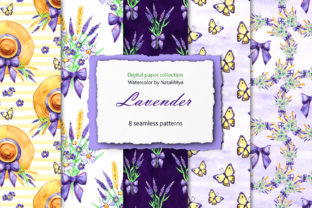 Watercolor Lavender Digital Paper Graphic by NataliMiasStore · Creative ...