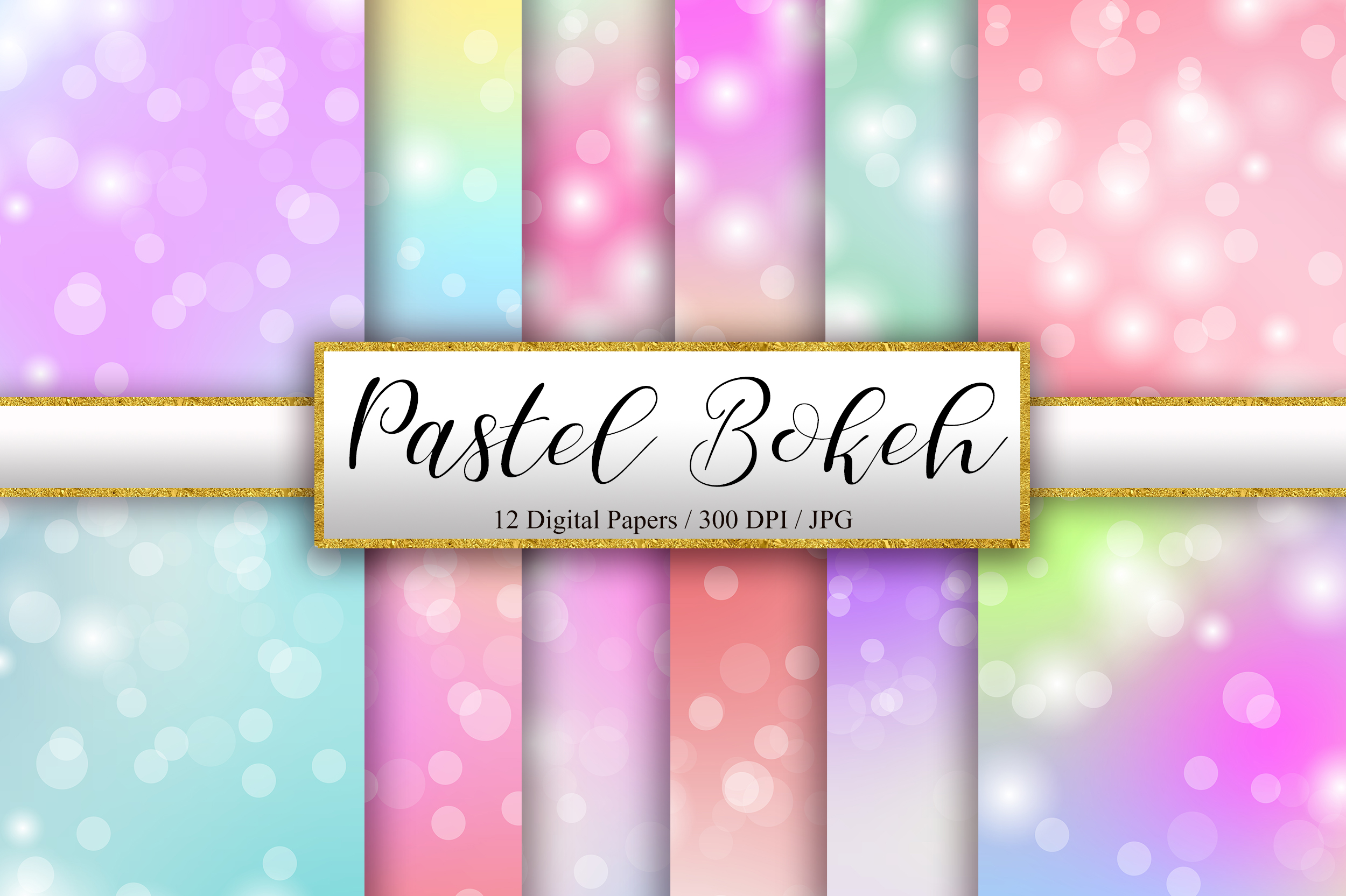 Pastel Bokeh Background Digital Papers Graphic by PinkPearly · Creative ...