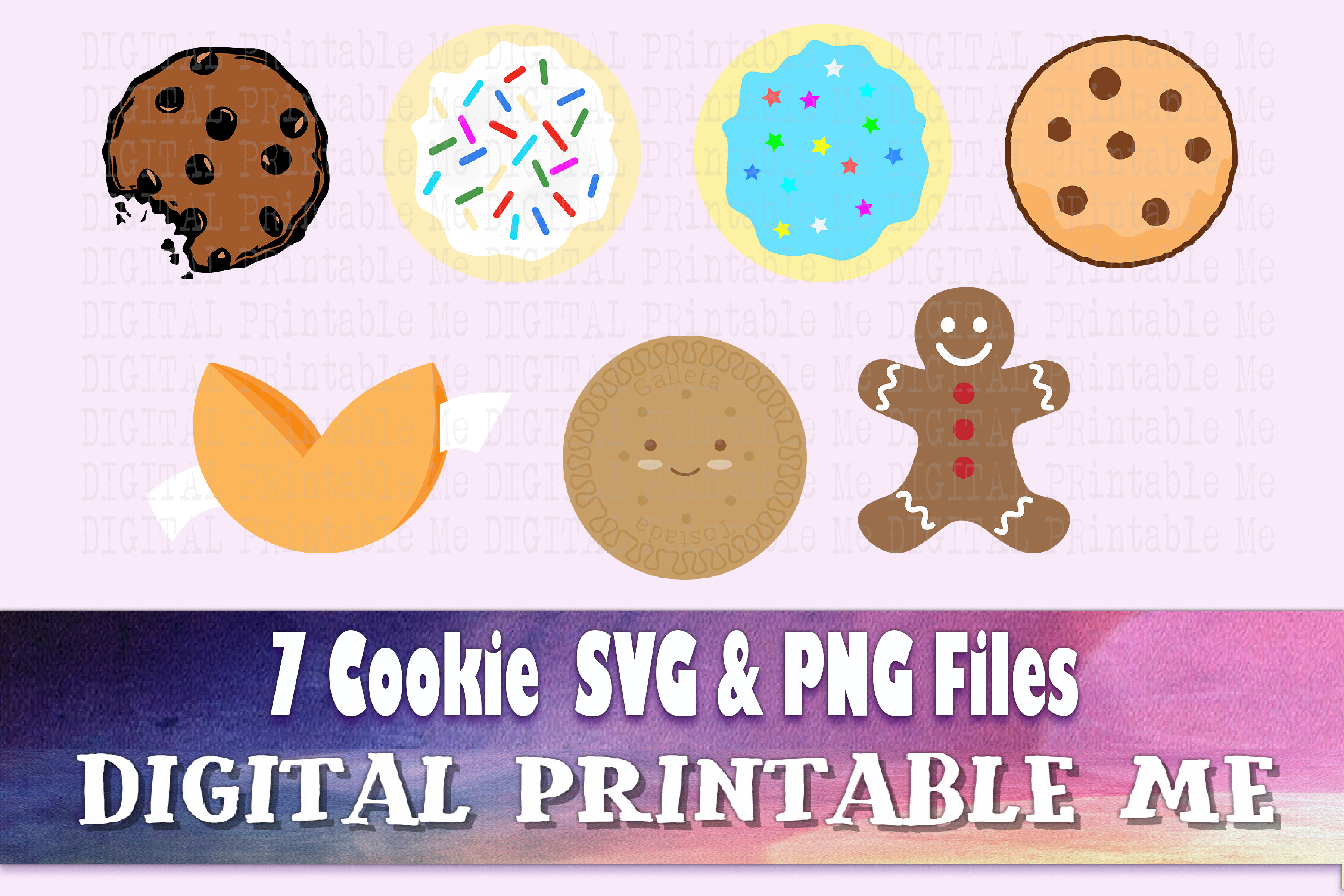 Cookie Clip Art Bundle Fortune Chocolate Graphic by DigitalPrintableMe ...