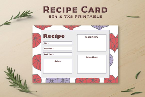 17 Recipe Card Printable Template Designs & Graphics