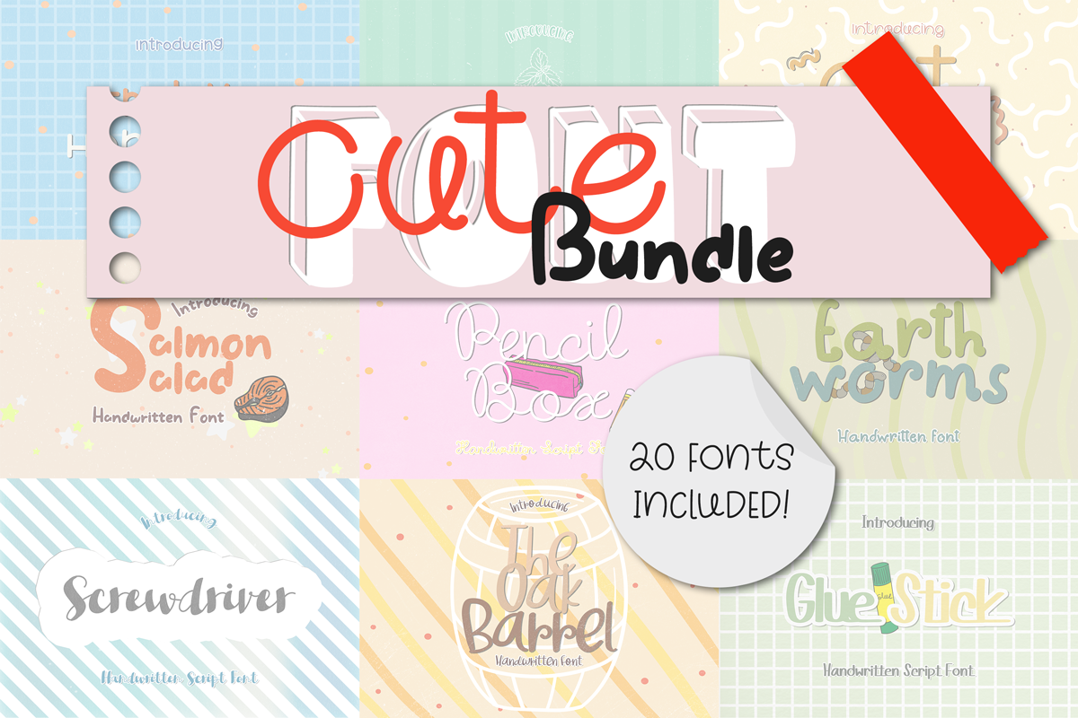 Cute Font Bundle Bundle · Creative Fabrica