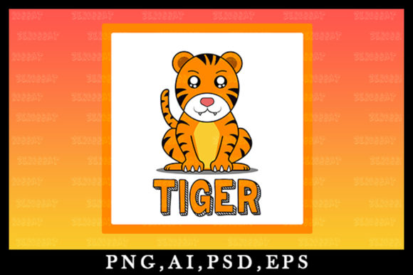 Cute Kawaii Tiger Animal Clipart V26 Graphic by zerobbat · Creative Fabrica