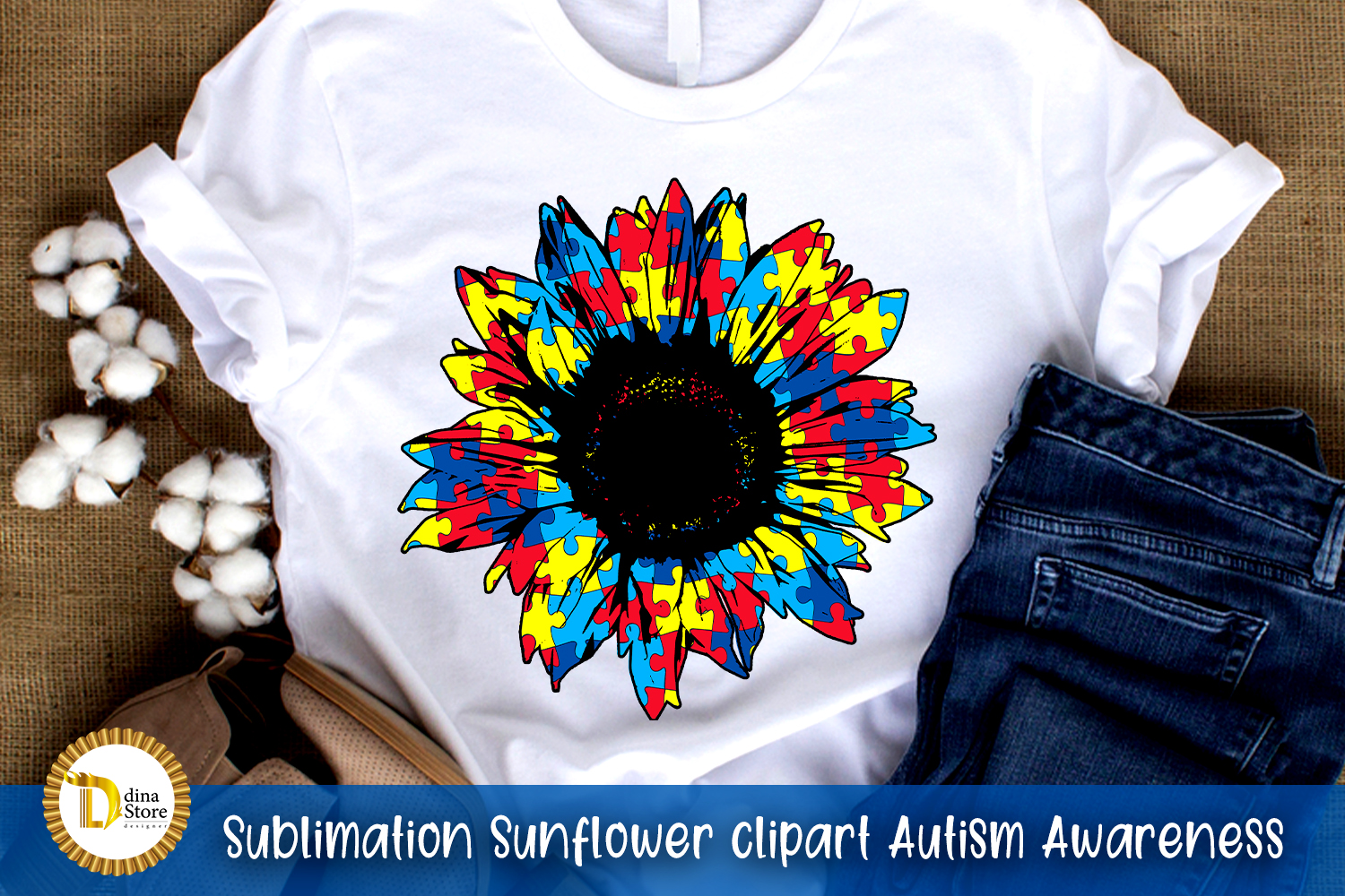 Sublimation Sunflower Autism Awareness Graphic by dina.store4art ...
