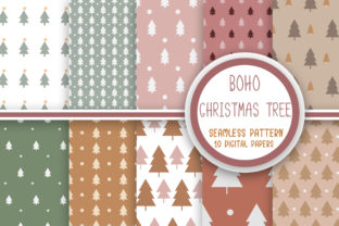 Boho Christmas Tree Seamless Pattern Graphic by PearlyDaisy · Creative ...