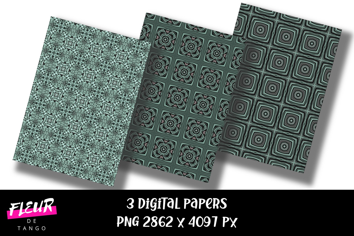 Geometric Digital Papers V.51 Graphic by Fleur de Tango · Creative Fabrica