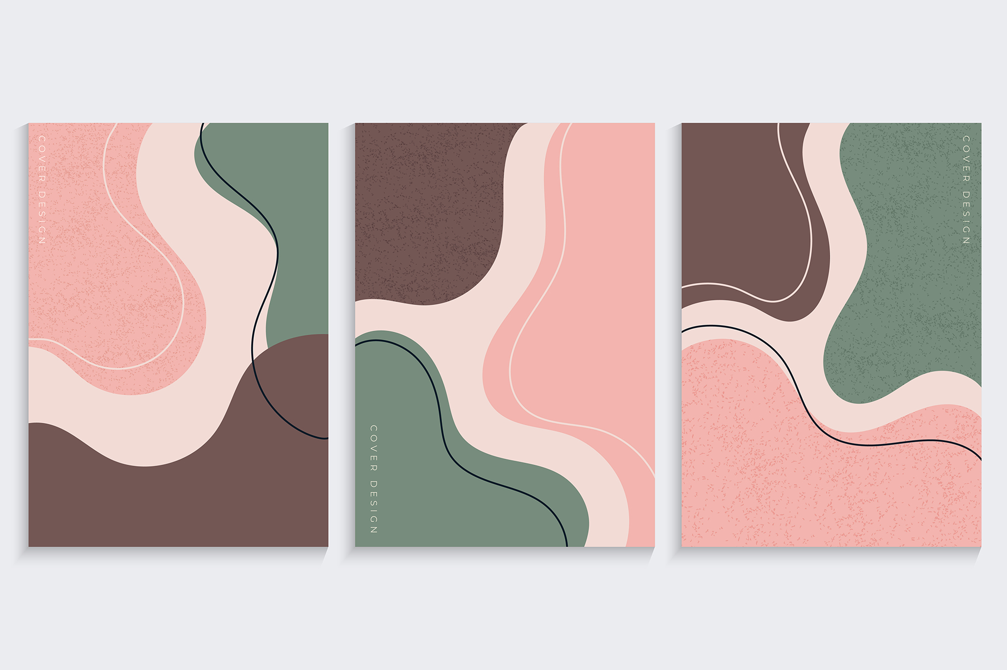 Cover Design with Organic Shapes Graphic by medelwardi · Creative Fabrica