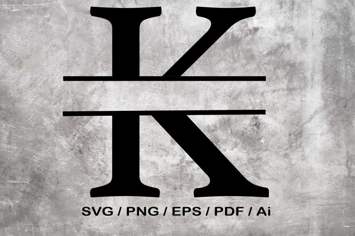 Split Letter Monogram. Letter K Graphic by NarCreativeDesign · Creative ...