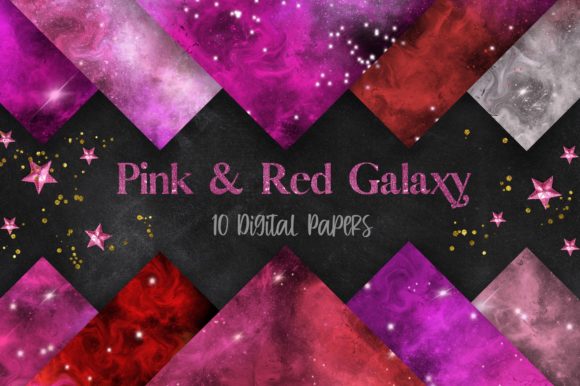 Pink and Red Galaxy Space Background Graphic by PinkPearly · Creative ...