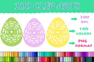 100 Mandala Easter Eggs Clipart Graphic by SweetDesign · Creative Fabrica