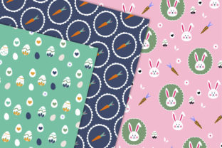 Happy Easter Digital Paper, Cute Rabbit Graphic by Nina Prints ...
