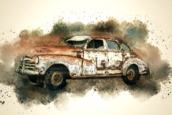 Vintage Car Printables 300 Dpi Pack 172 Graphic by The leaves river ...