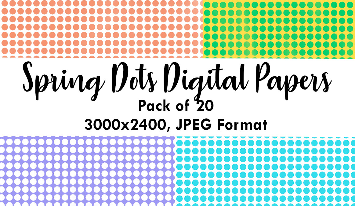 Spring Dots Digital Papers Graphic by G.Gray · Creative Fabrica