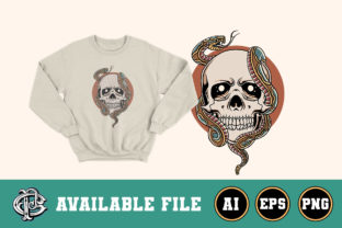 Skull and Snake T-shirt Design Graphic by doni.pacoceng · Creative Fabrica