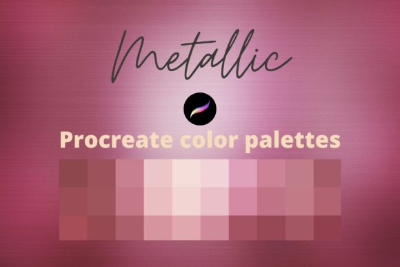 Procreate Metallic Color Palettes Graphic by tattooworker · Creative ...