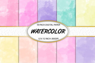 Watercolor Pastel Digital Paper Gráfico por Artnoy · Creative Fabrica