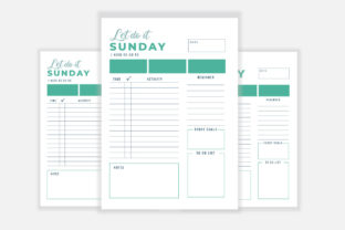 Sunday Plan Sheet Printable Graphic by Crafted Llama · Creative Fabrica