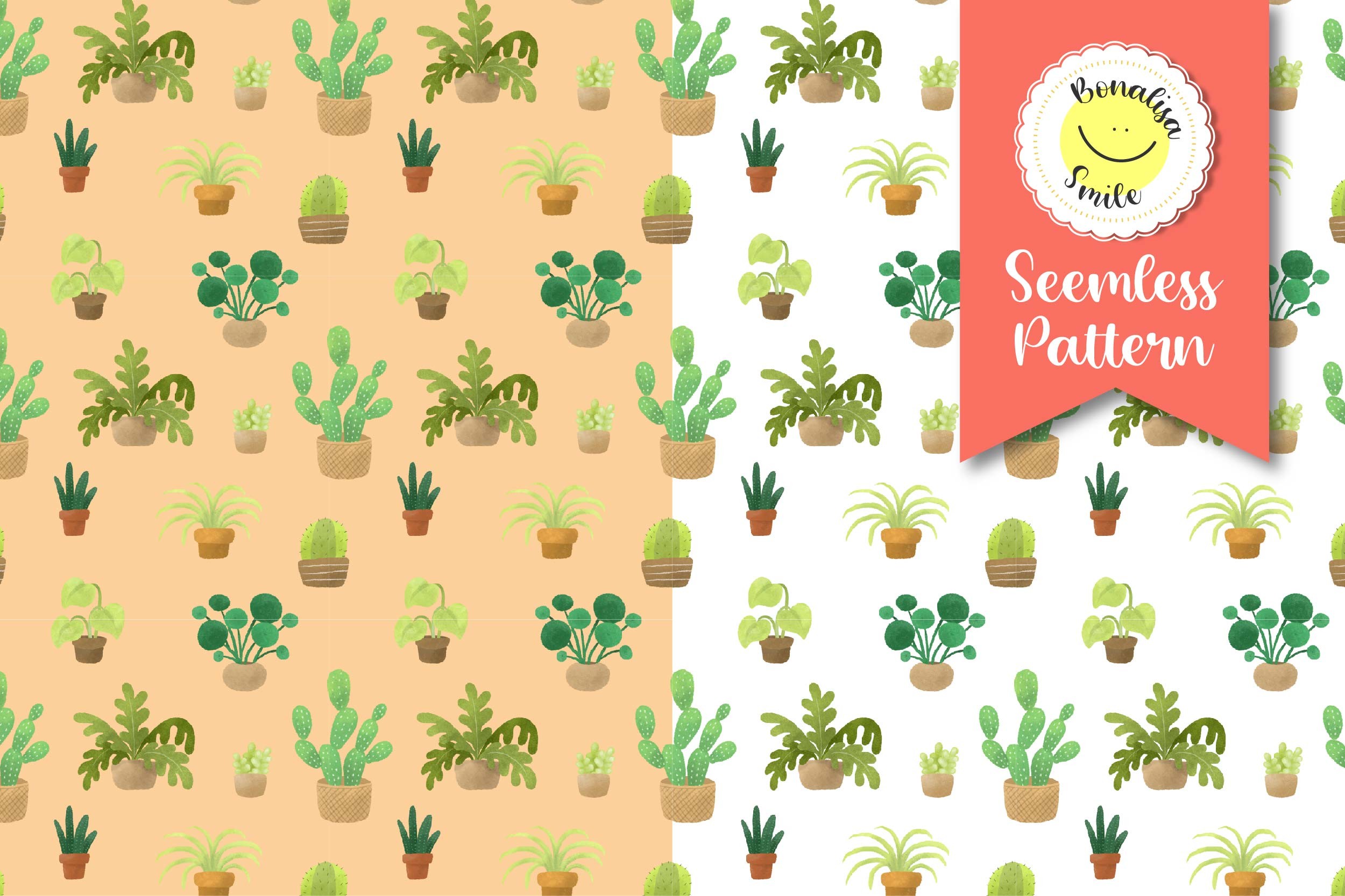 🌿 Pattern Green Plants and Trees Grafik Von Bonalisa Smile · Creative ...