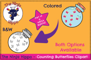 Counting Butterflies Clipart Math Graphic by The Ninja Hippo · Creative ...