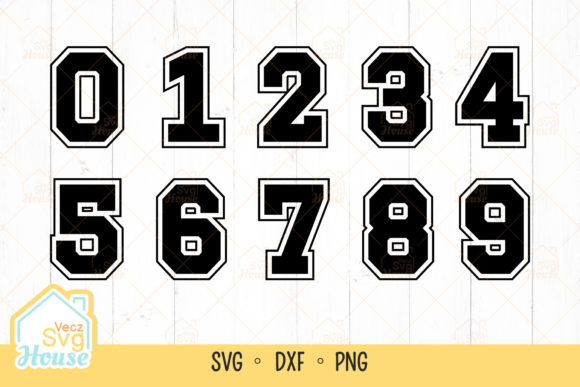 Sports Jersey Font Numbers Svg Graphic by VeczPNGHouse · Creative Fabrica