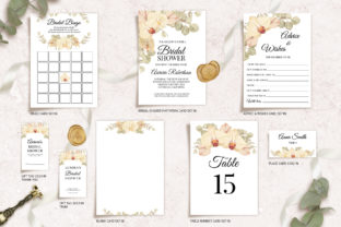 Boho Bridal Shower Templates Cards Graphic by PawStudio · Creative Fabrica