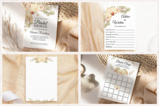 Boho Bridal Shower Templates Cards Graphic by PawStudio · Creative Fabrica