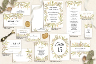 Greenery Boho Wedding Template Cards Graphic by PawStudio · Creative ...