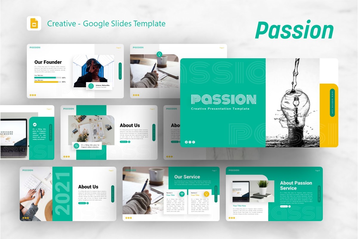 Google Slides Template - Passion Graphic by SlideThrive · Creative Fabrica