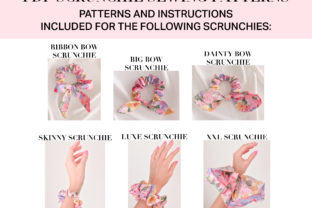 Beautiful Scrunchie Sewing Patterns Graphic by Hey Vivi Designs ...