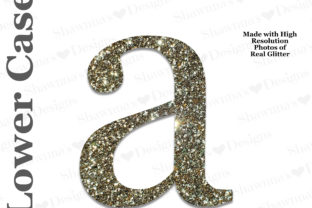 Gold Glitter Alphabet & Numbers Set Graphic by Shawnna's Designs ...