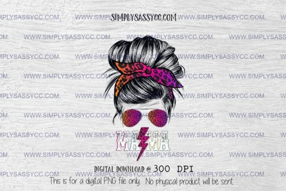 Mama Lightning Bolt Sublimation Design Graphic by Simply Sassy CC ...