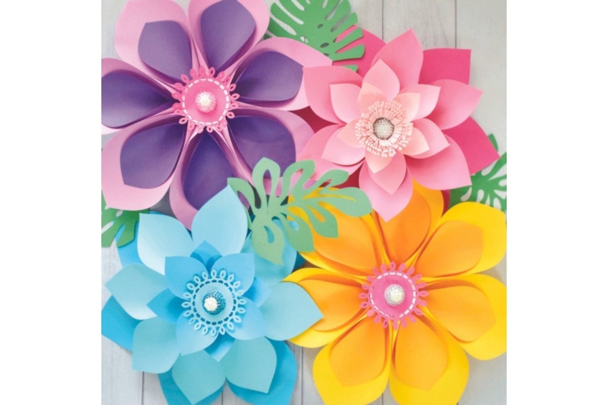 Hawaiian Flower Paper Templates · Creative Fabrica