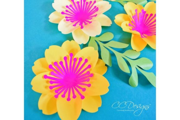 Paper flowers 3D SVG Cut Files for Paper Crafts - Creative Fabrica ...