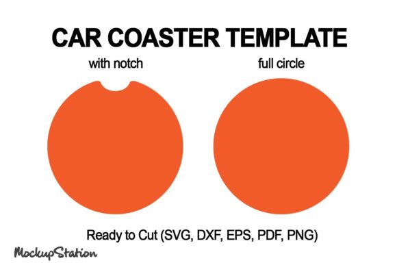Car Coaster Template SVG, Circle DXF Graphic by Mockup Station ...