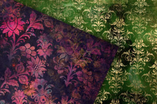Grunge Damask Digital Paper Graphic by Digital Curio · Creative Fabrica