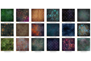 Grunge Damask Digital Paper Graphic by Digital Curio · Creative Fabrica