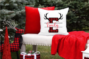 Reindeer Christmas Split Monogram SVG Graphic by GoodsCute · Creative ...