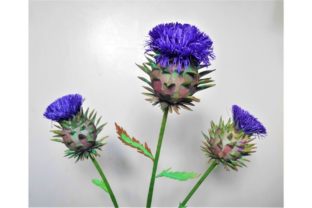 Artisjok Cynara Scolymus Paper Flowers Templates · Creative Fabrica