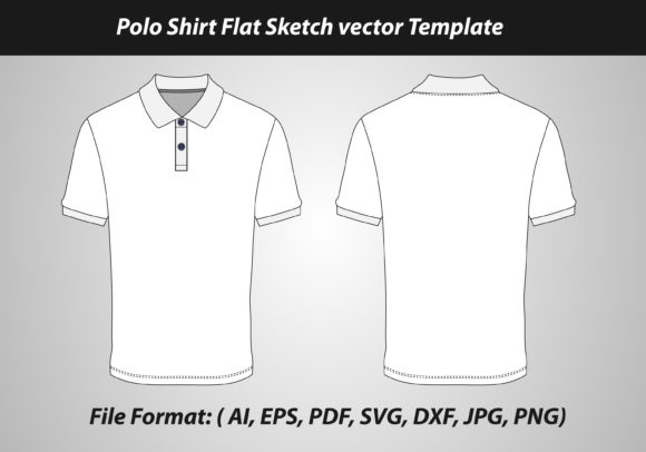 Black Color Polo Shirt Template SVG. Graphic by ClothingArtStudio ...