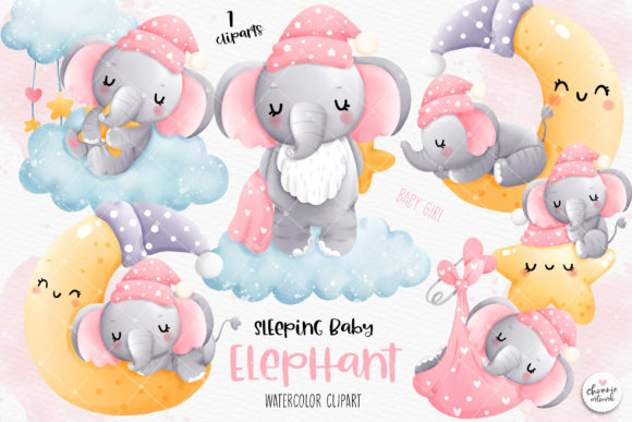 Sleeping Baby Cow Clipart, Baby Girl Graphic by Chonnieartwork ...